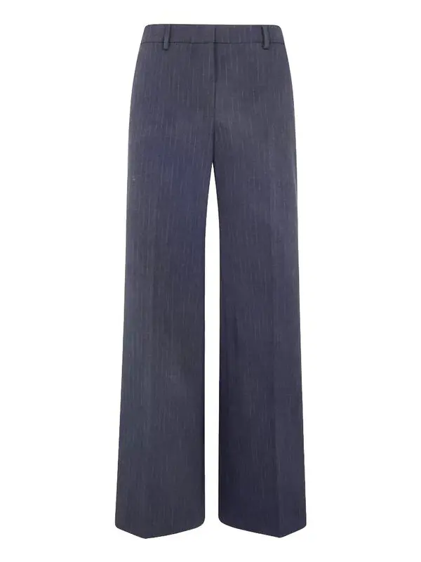 Seventy Pinstripe-pattern Trousers - Grey