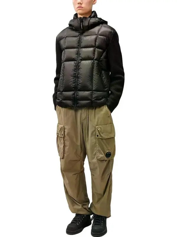 C.P. COMPANY D.d. Shell Goggle Zip-up Cardigan - Black