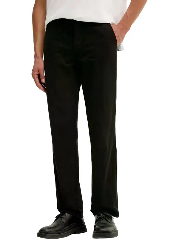 LEVI'S Xx Logo-patch Straight-leg Trousers - Black