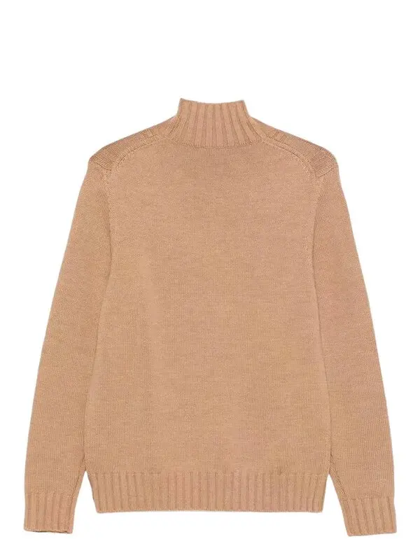 BALLANTYNE Ribbed-knit Mock-neck Sweater - Neutrals