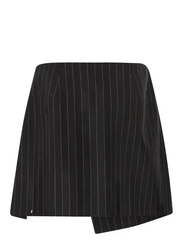 Sportmax Mini Pinstripe-pattern Skirt - Black