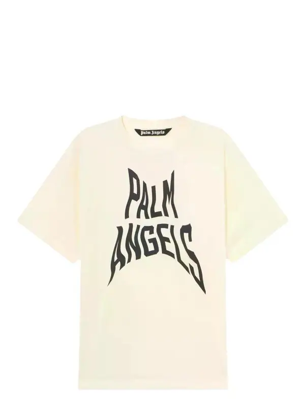 Palm Angels Palm Distorted T-shirt - Neutrals