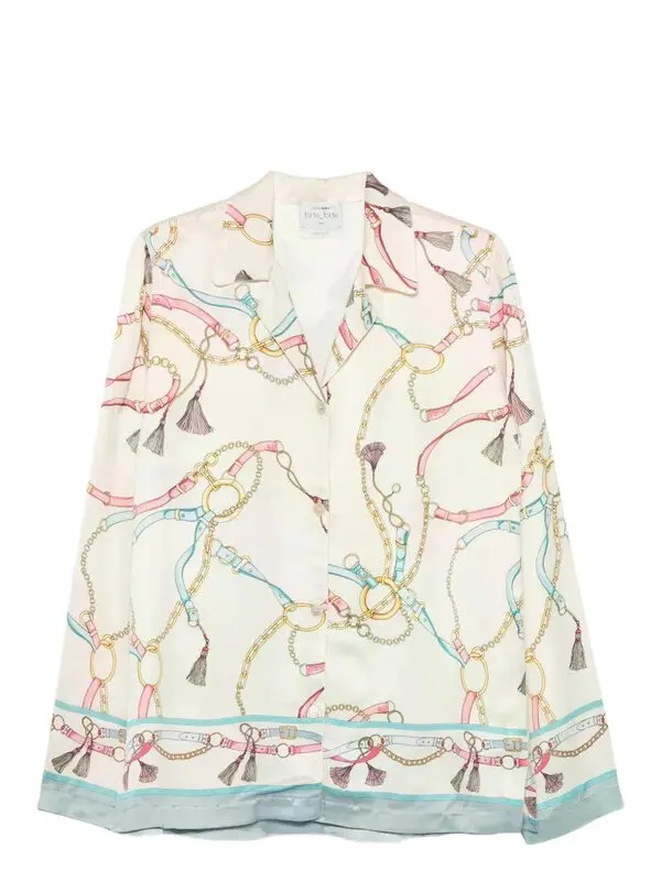 FORTE_FORTE Chain-print Shirt - Neutrals