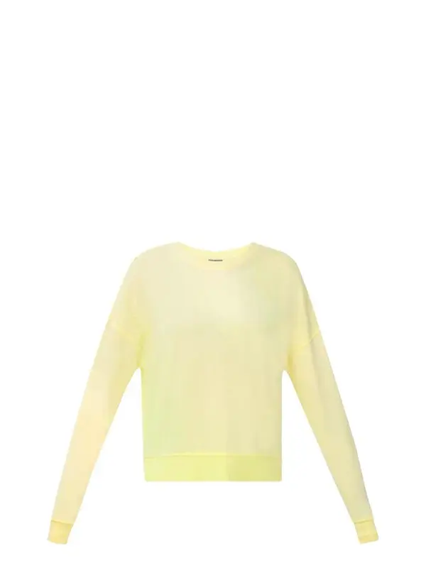 Sweaty Betty After Class Drop-shoulder Thumb-slot Sweatshirt - Yellow