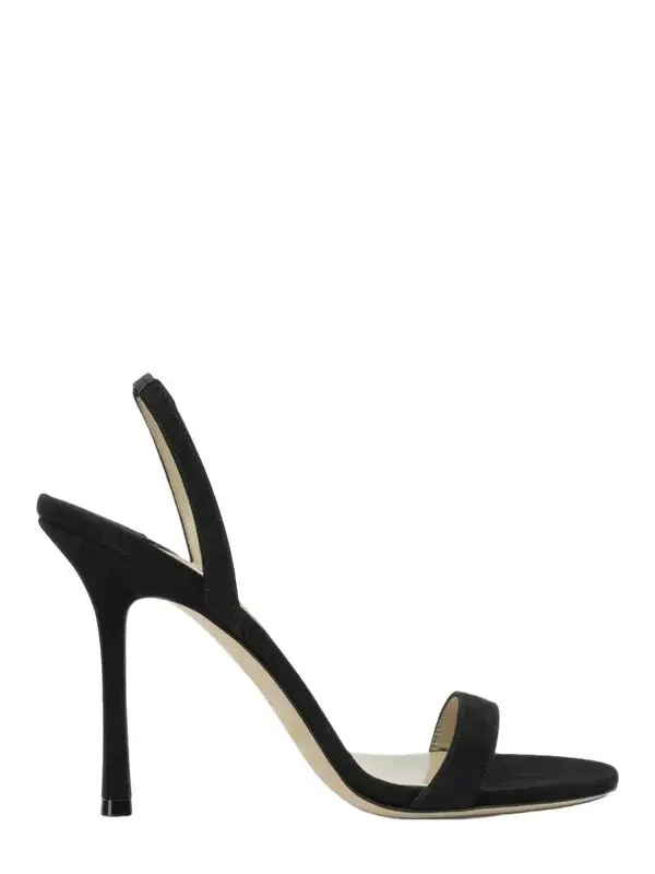 JIMMY CHOO Jenn 100 Suede Sandals - Black
