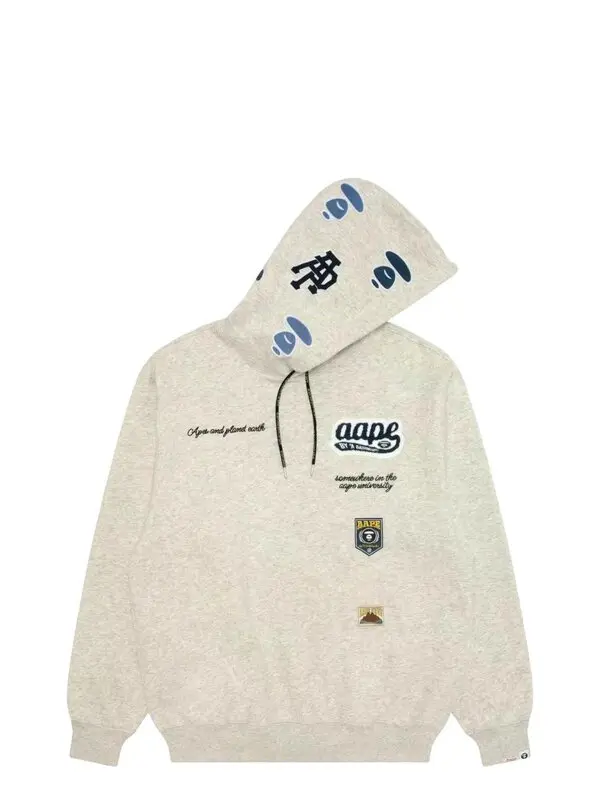 AAPE BY *A BATHING APE Aapeunvs Logo-patch Drawstring Hoodie - Grey