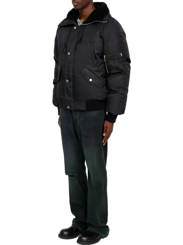 MAISON MARGIELA Hooded Bomber Jacket - Black