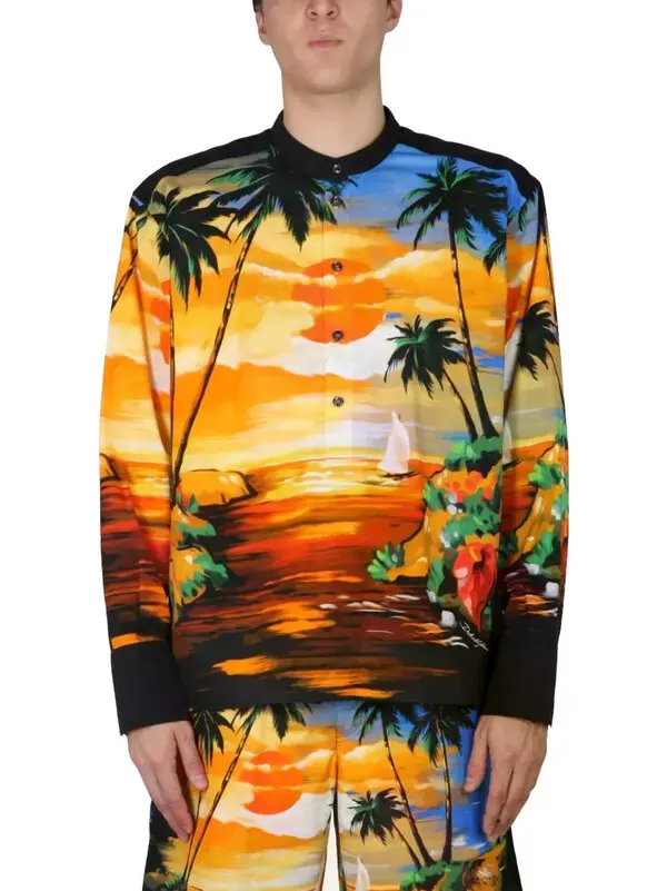 Dolce & Gabbana Multicolour-print T-shirt - Orange