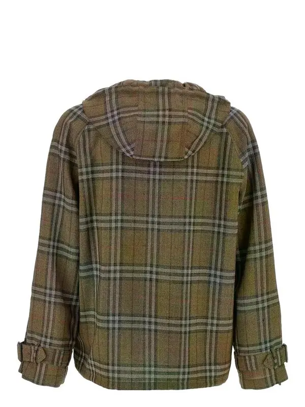 Burberry Check-print Hooded Shirt - Brown