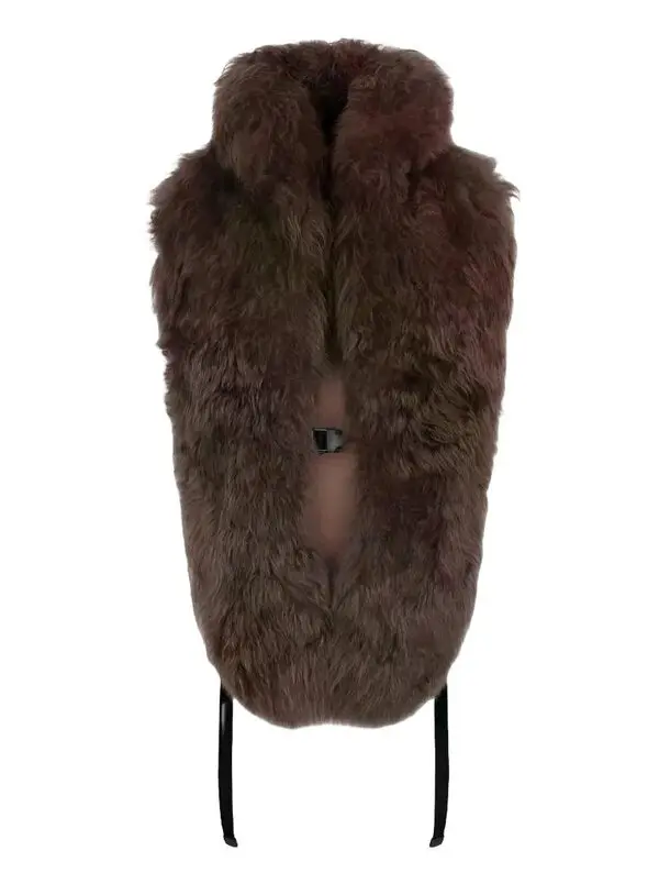 Dsquared2 Lamb-fur Vest - Brown