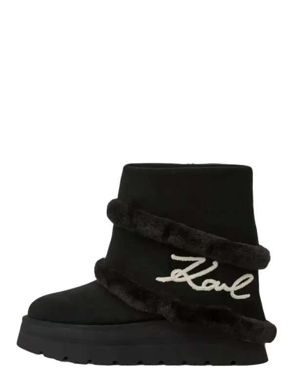Karl Lagerfeld Skylar Fold-down Mid Boots - Black
