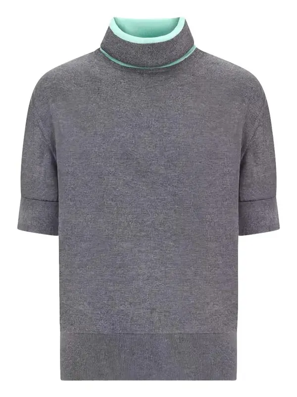 Jacquemus The Pablo Knit Short-sleeve Cashmere Sweater - Grey