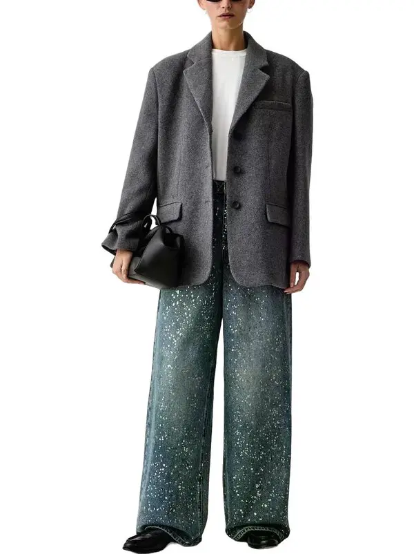 ELEH Single-breasted Blazer - Grey