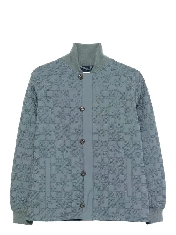 Kenzo Gram Quilted Logo-plaque Jacket - Blue