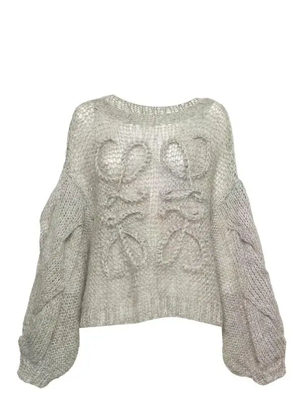 Loewe Anagram-detail Oversized Sweater - Grey