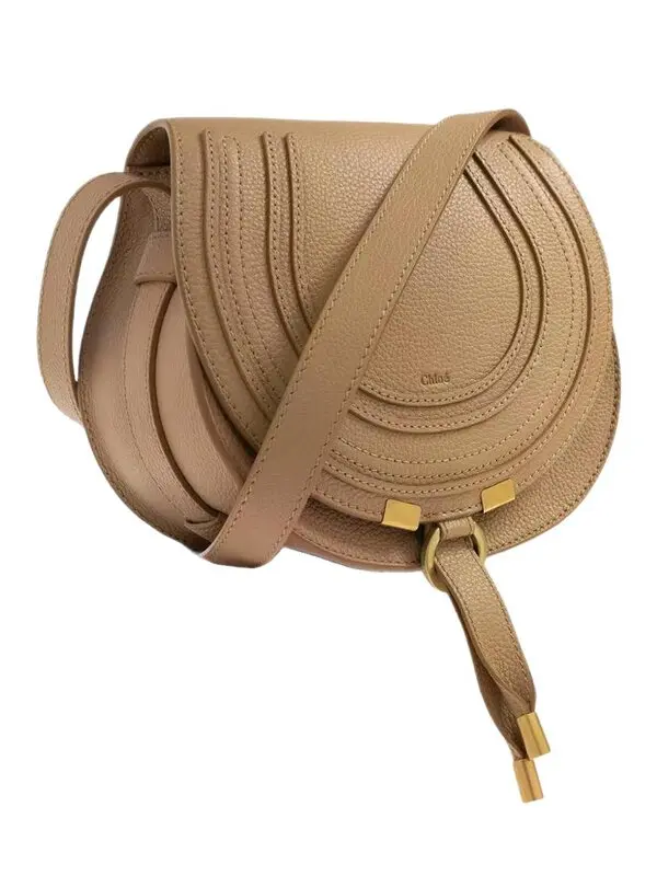 Chloé Small Marcie Leather Cross Body Bag - Neutrals