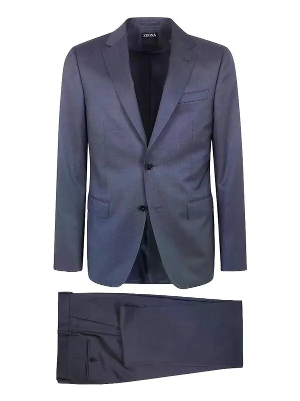 Zegna Notched-lapel Single-breasted Suit - Grey