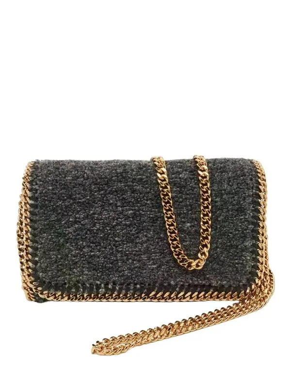 Stella McCartney Falabella Shearling Shoulder Bag - Grey