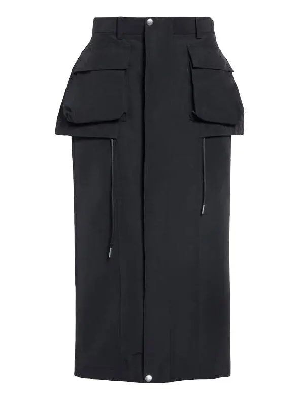 Sacai Grosgrain Bonding Midi Skirt - Black