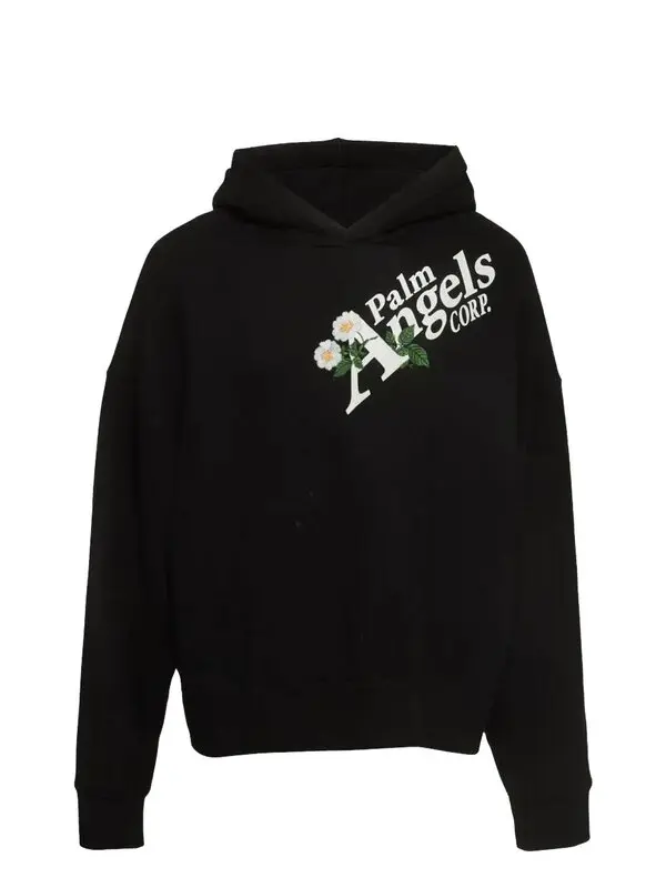 Palm Angels Daisy Hoodie - Black