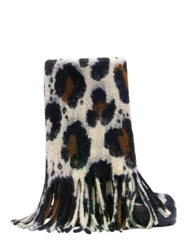 Casadei Leopard-print Fringed Boots - Neutrals