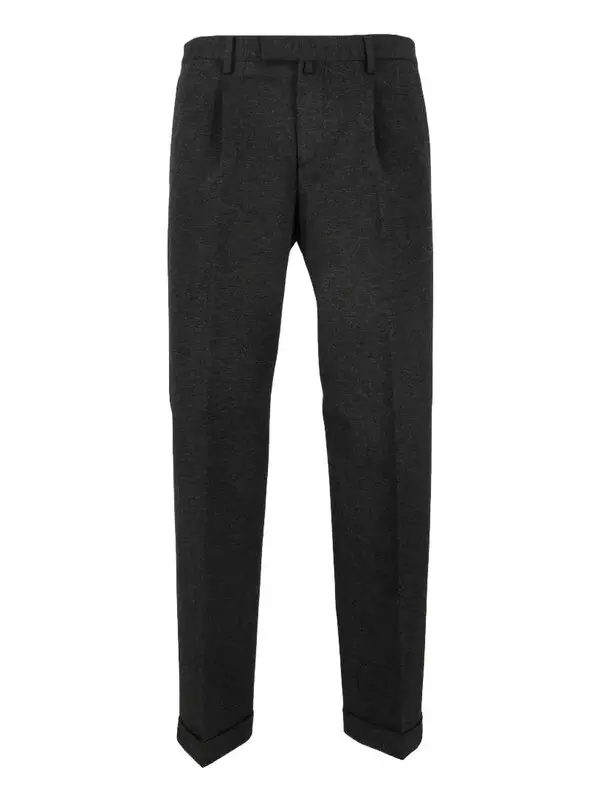 BRIGLIA 1949 Pleated Turn-up Trousers - Grey