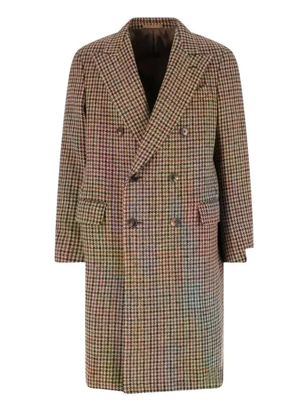 Caruso Double-breasted Wool Coat - Neutrals
