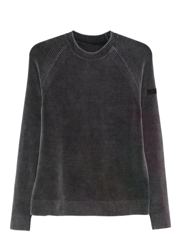 RRD Ribbed-knit Raglan-sleeve Sweater - Grey