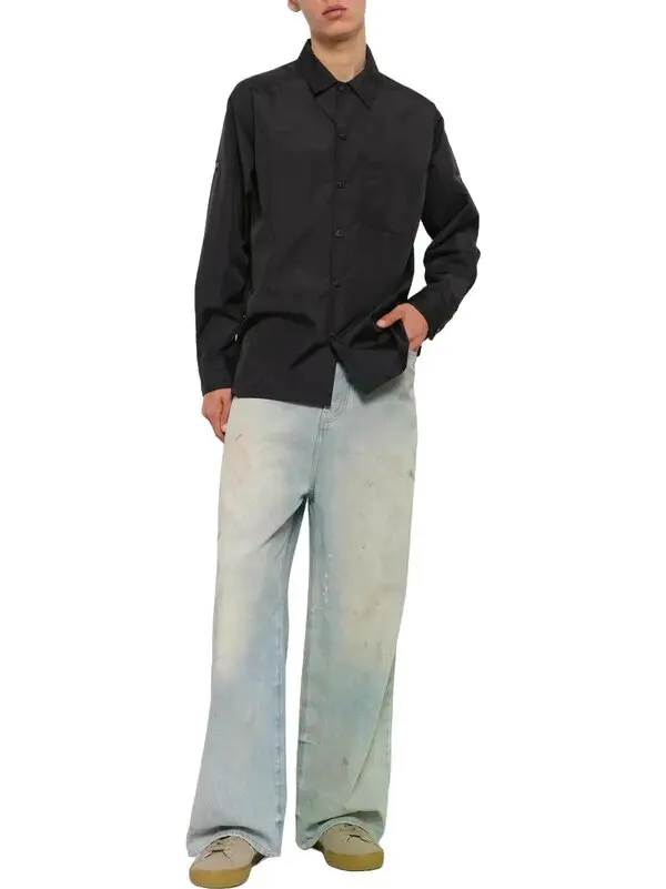Taion Button-slit Shirt - Black