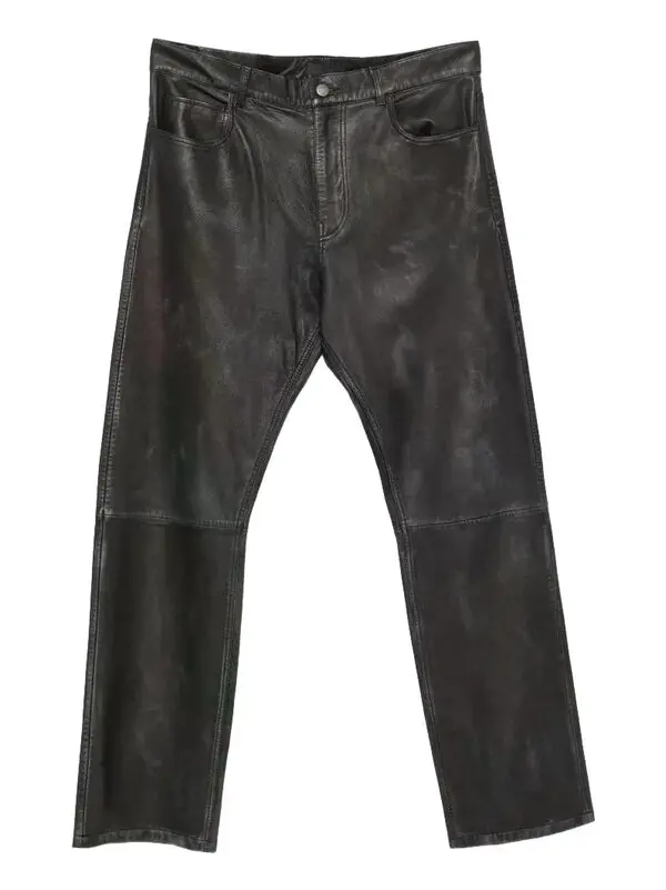 HAIKURE Blake Panelled Leather Trousers - Black