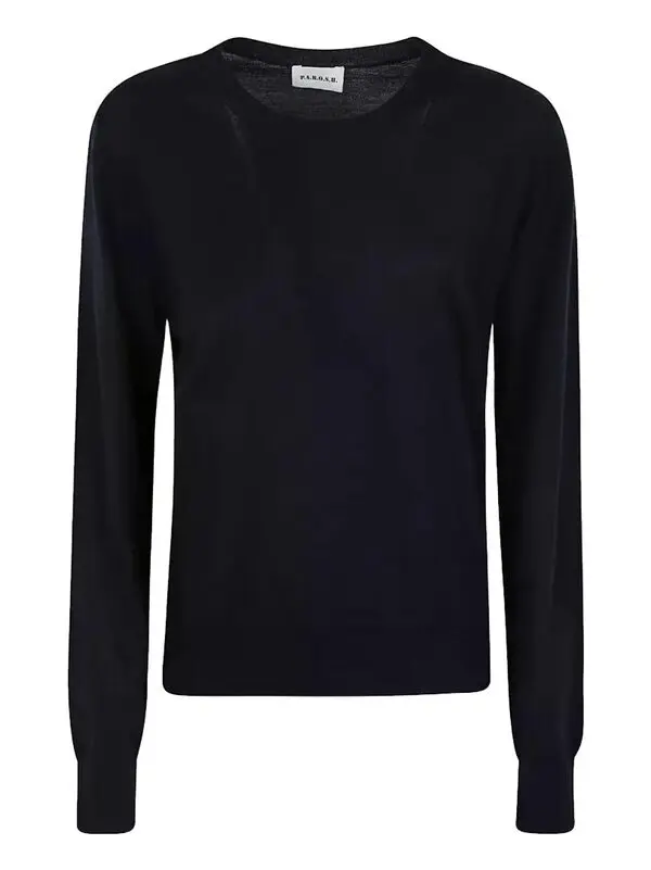 P.a.r.o.s.h Fine-knit Crew-neck Sweater - Blue