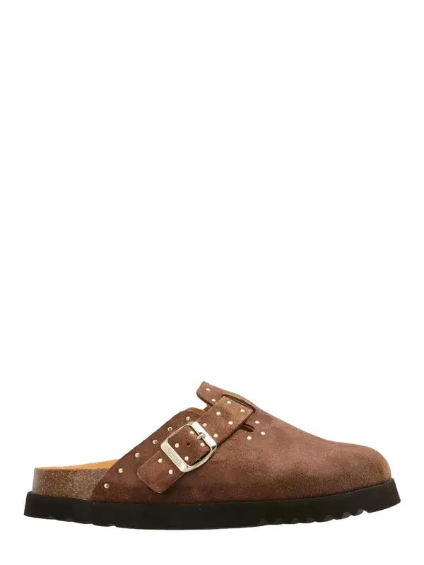 DR. SCHOLL'S SHOES Beatriz Clog Studded Mules - Brown
