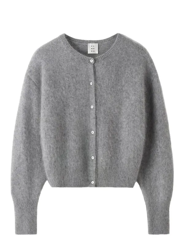 Almada Label Coco Brushed Cardigan - Grey