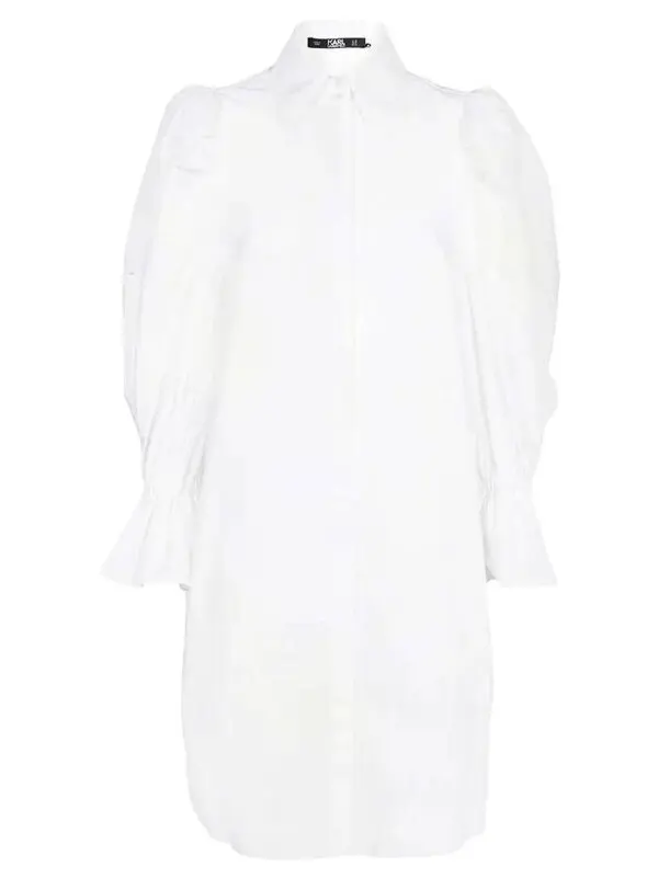Karl Lagerfeld Logo-embroidered Dress - White