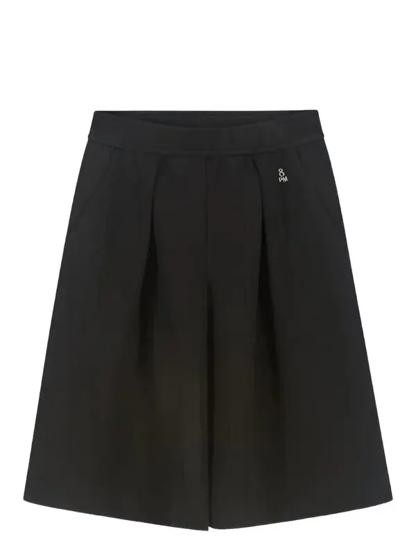 8PM Lipari Pleated Bermuda Shorts - Black