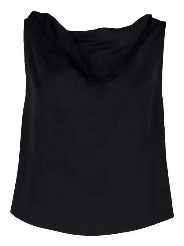 Co Draped-back Top - Black