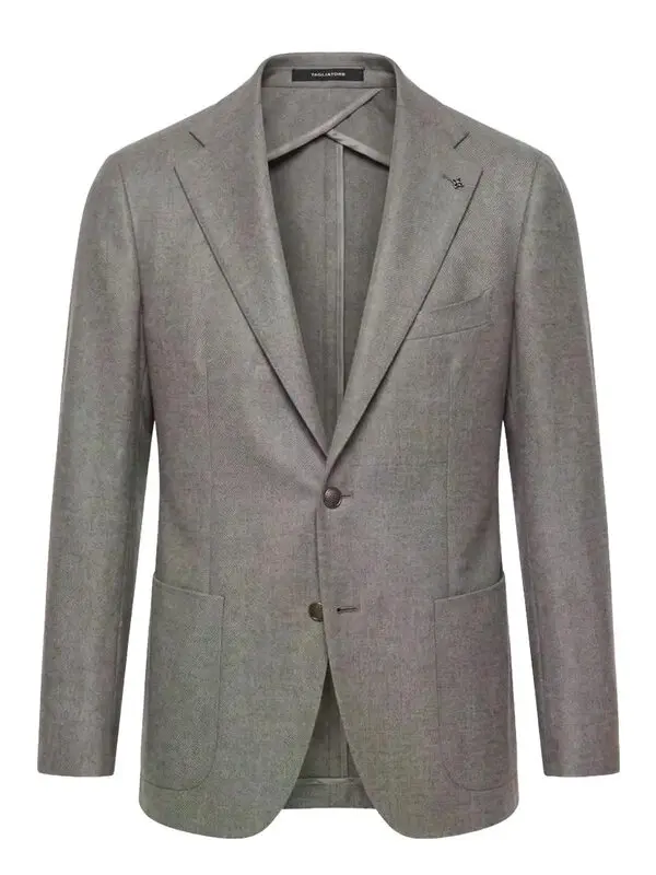 Tagliatore Single-breasted Wool Blazer - Grey