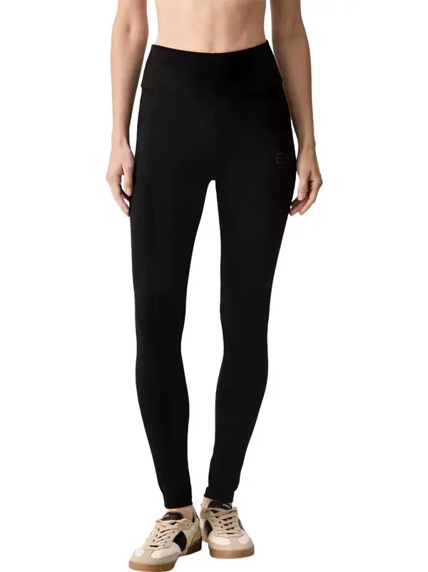 EA7 Logo-print Leggings - Black