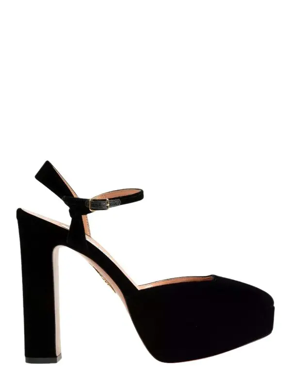 AQUAZZURA Amira Plateau 110 Pumps - Black