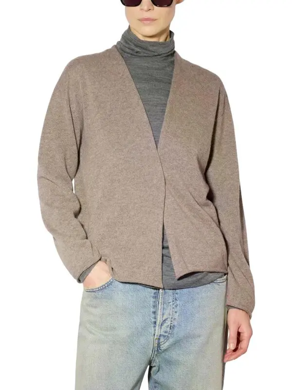 Liviana Conti V-neck Knitted Cashmere Cardigan - Brown