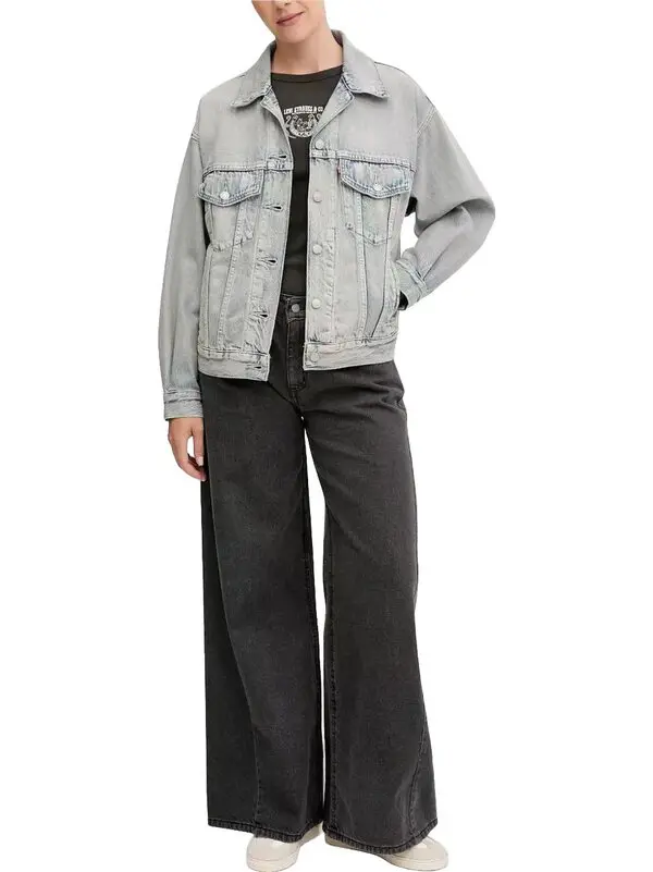 LEVI'S Trucker Acid-wash Denim Jacket - Grey