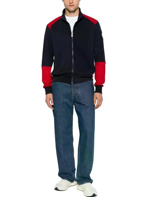 NAPAPIJRI Logo-embroidered Colour-block Sweater - Blue