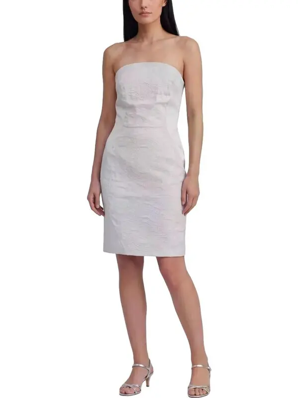 Vintage Strapless Mini Dress - Silver