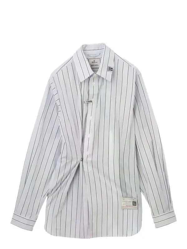 Mihara Yasuhiro Switch-front Striped Shirt - Blue