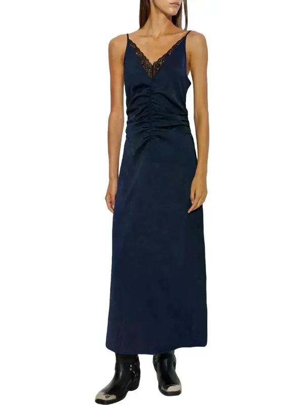 Baum Und Pferdgarten Atalie Lace-trim Maxi Dress - Blue