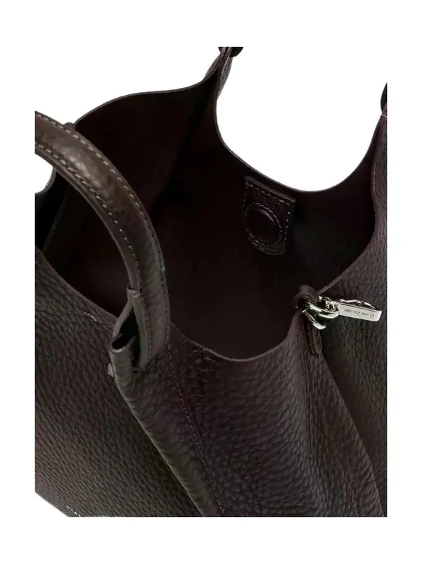 GIANNI CHIARINI Mini Dua Grained Leather Tote Bag - Brown