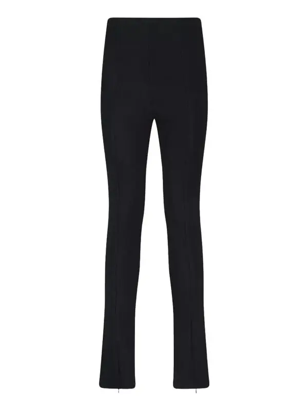 THE FRANKIE SHOP Zip-hem Ribbed-knit Trousers - Black