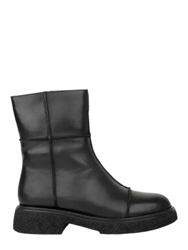 SERGIO MORETTI FIRENZE Leather Ankle Boots - Black