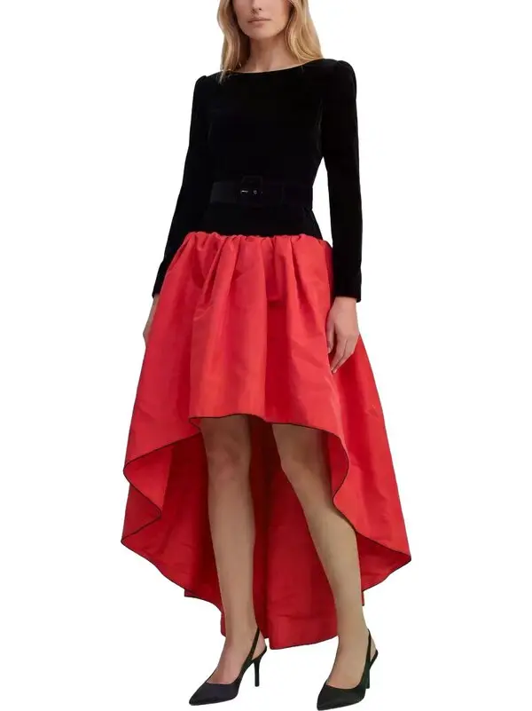 Saint Laurent 1988*1989 Belted High-low Gown Dress - Red