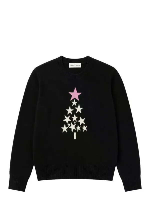 Chinti & Parker Star Tree Sweater - Black